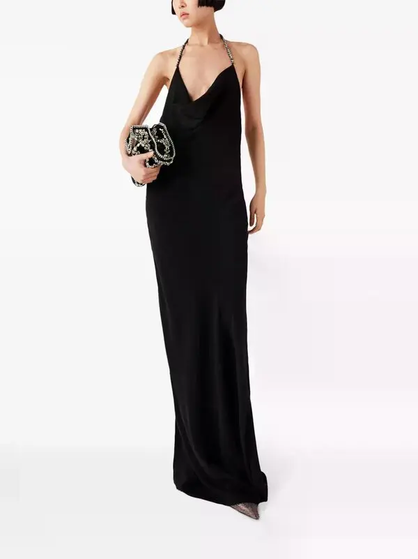 Stella McCartney Crystal-embellished Halterneck Gown