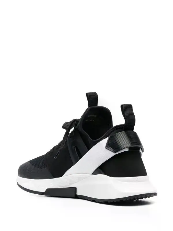 TOM FORD Jago Panelled Logo Patch Sneakers - Black