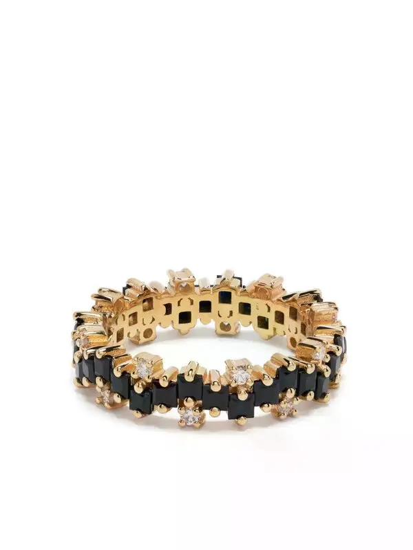 SUZANNE KALAN 18kt Yellow Sapphire And Diamond Fireworks Eternity Ring - Gold