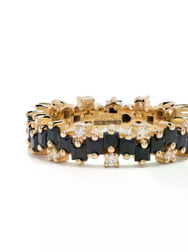 SUZANNE KALAN 18kt Yellow Sapphire And Diamond Fireworks Eternity Ring