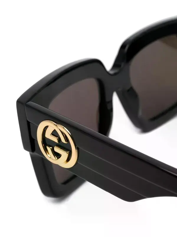 Gucci Logo-plaque Square-frame Sunglasses