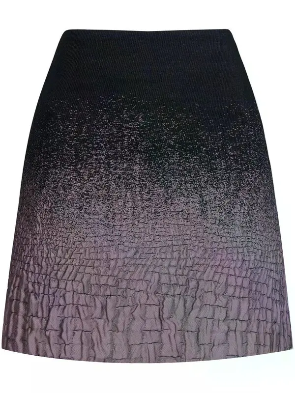 Ports 1961 Gradient Effect Crinkled Skirt - Black