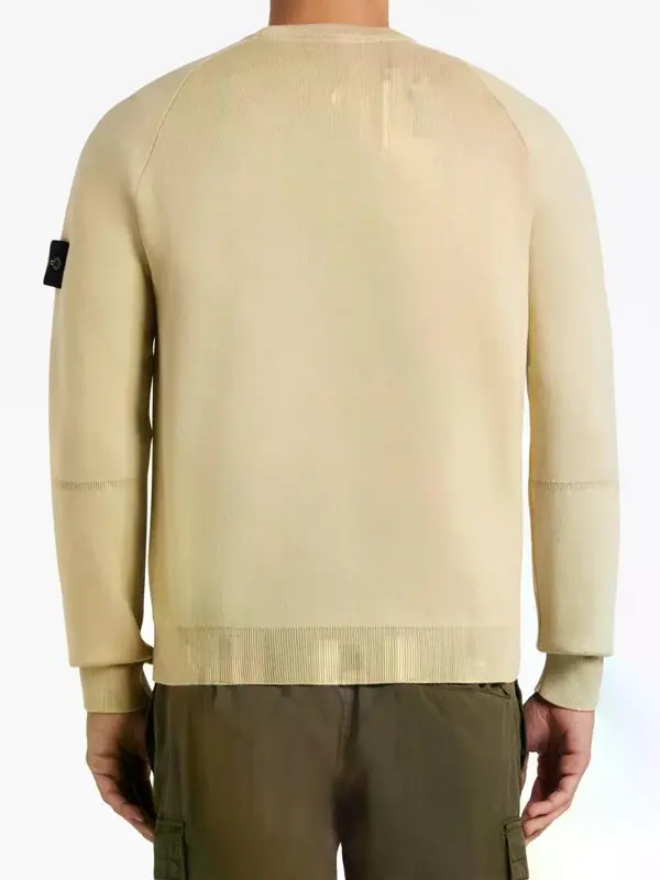 Stone Island Compass Logo-patch Jersey Sweatshirt - Neutrals
