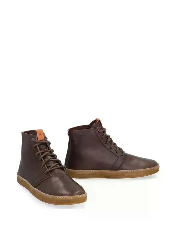 VOLTA Leather High-top Sneakers - Brown