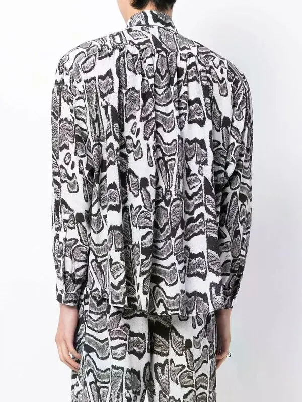 EDWARD CRUTCHLEY Abstract-pattern Long-sleeve Shirt