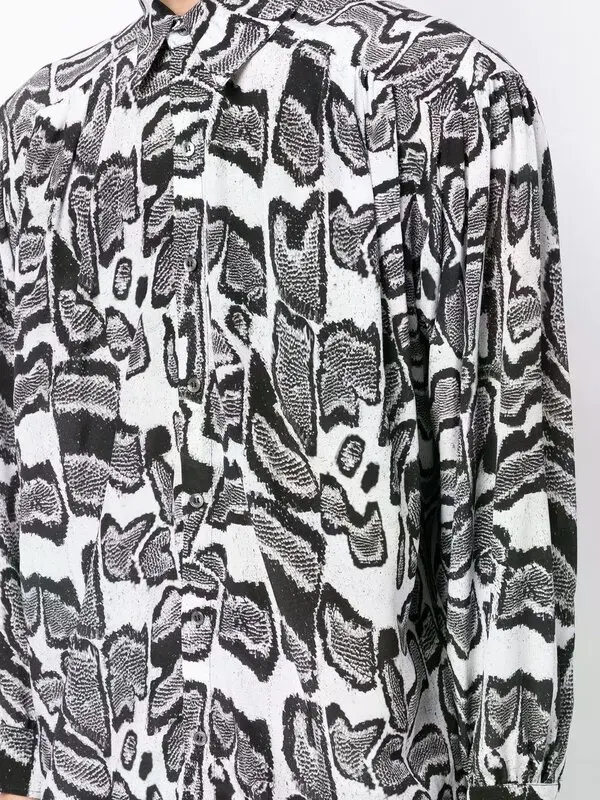 EDWARD CRUTCHLEY Abstract-pattern Long-sleeve Shirt