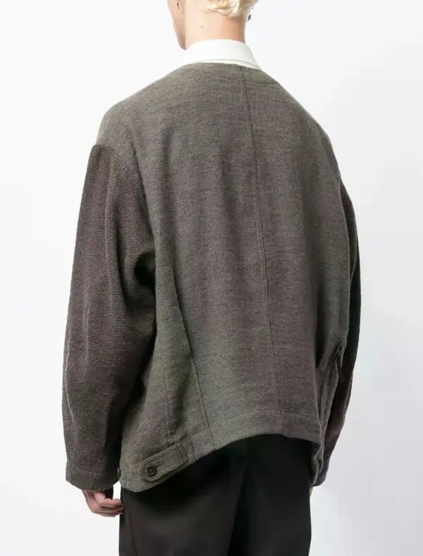 ZIGGY CHEN Patchwork V-neck Jacket