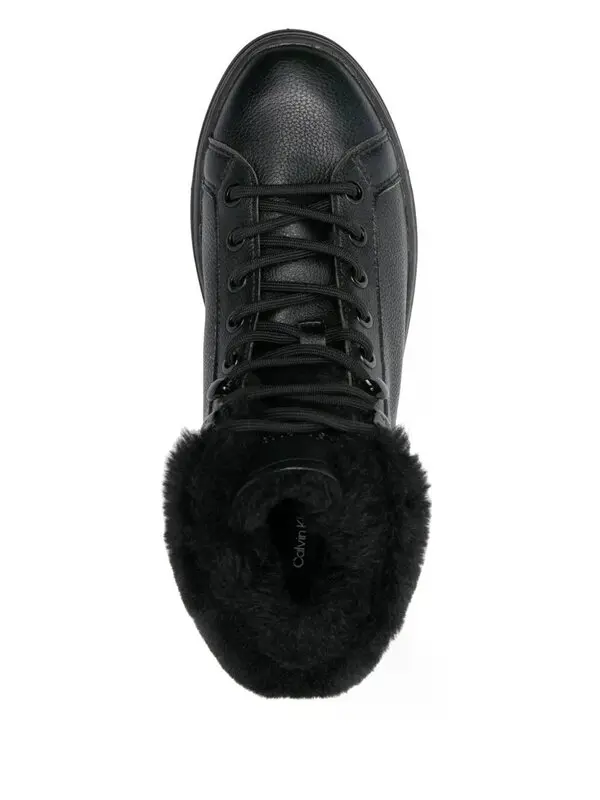 Calvin Klein Leather Flatform Sneakers