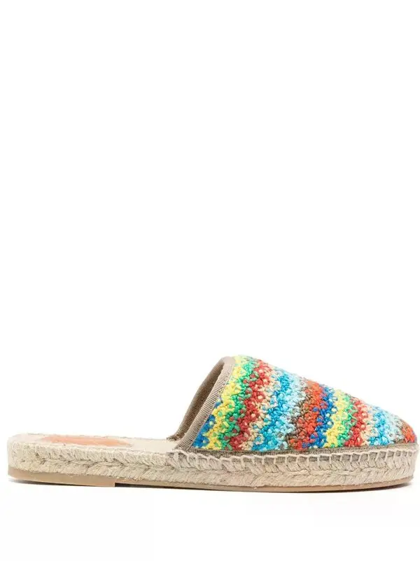 Alanui Interwoven Stripe-pattern Slides