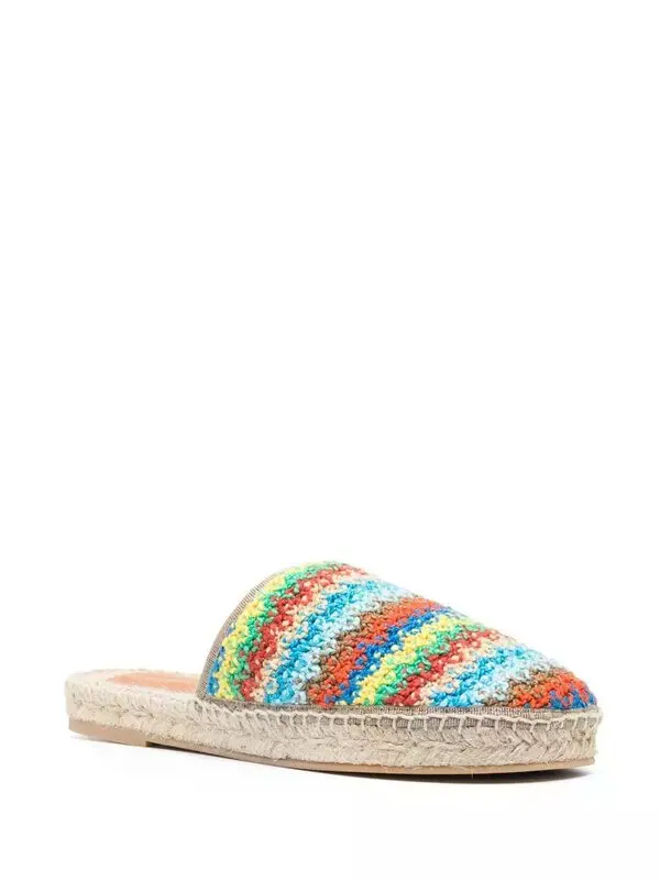Alanui Interwoven Stripe-pattern Slides