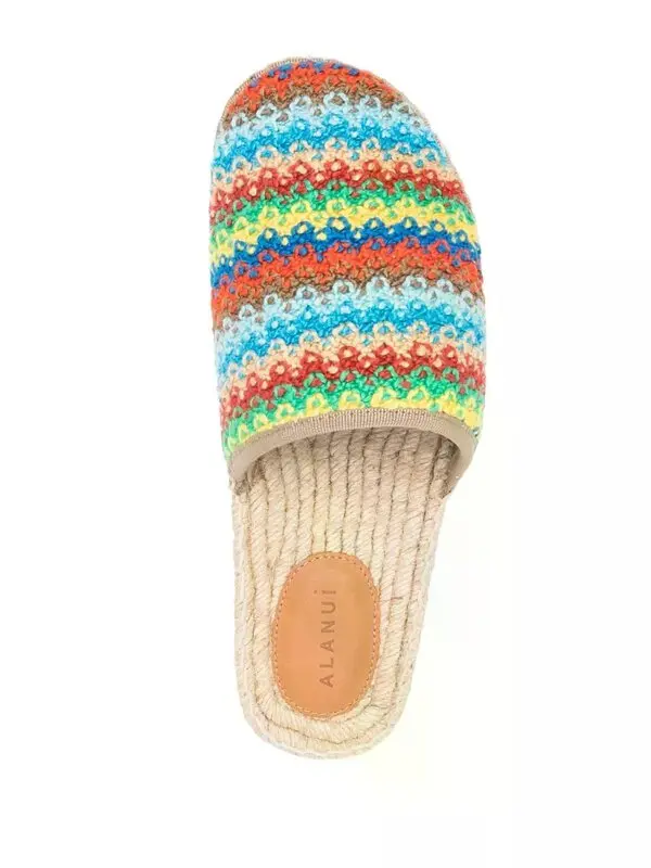 Alanui Interwoven Stripe-pattern Slides