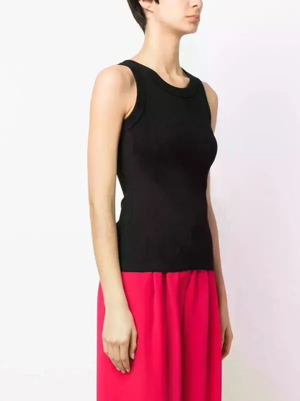 STYLAND Ribbed Knit Tank Top - Black