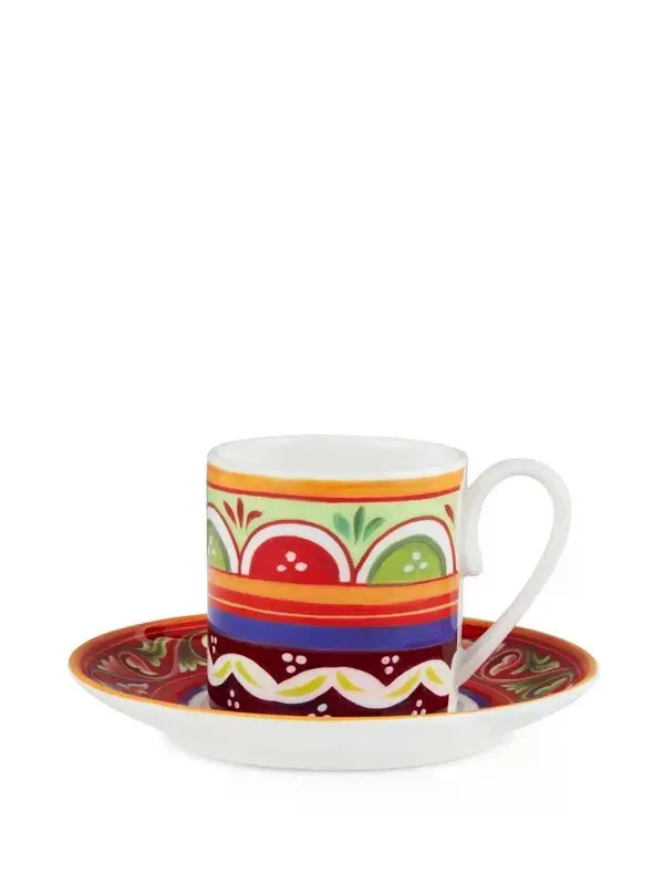 Dolce & Gabbana Geometric-pattern Porcelain Espresso-set