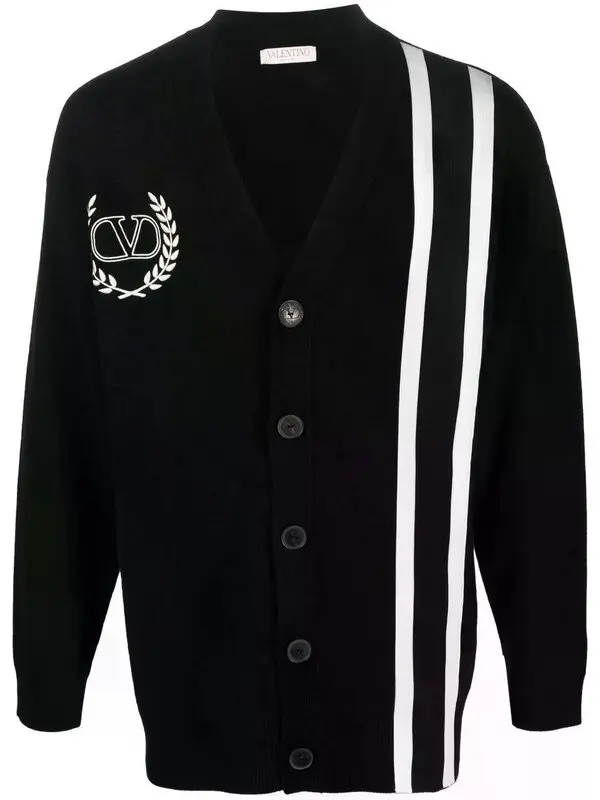 Valentino Garavani Vlogo Signature Virgin Wool Cardigan