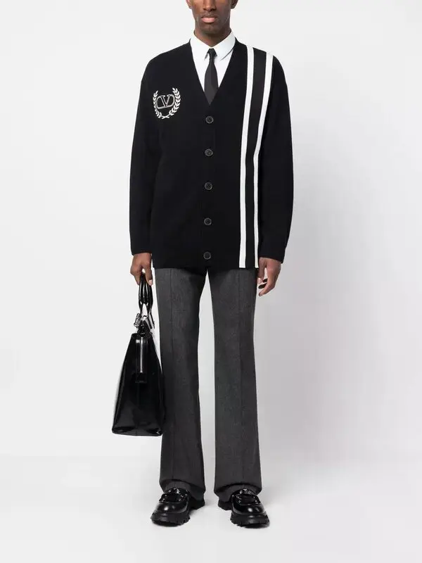 Valentino Garavani Vlogo Signature Virgin Wool Cardigan