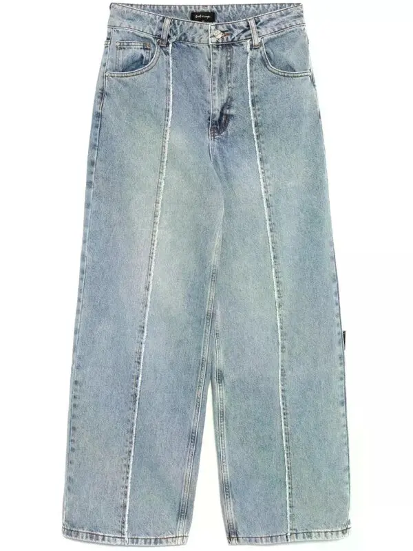 TOUT A COUP Wide-leg Washed Jeans