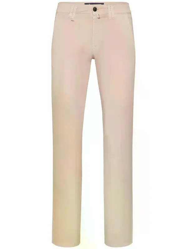 BILLIONAIRE Logo-embroidered Denim Chino Trousers