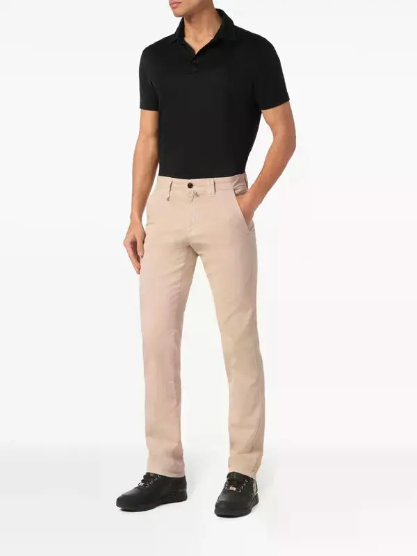 BILLIONAIRE Logo-embroidered Denim Chino Trousers