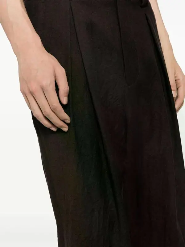 Giorgio Armani Single-pleat Flannel Trousers