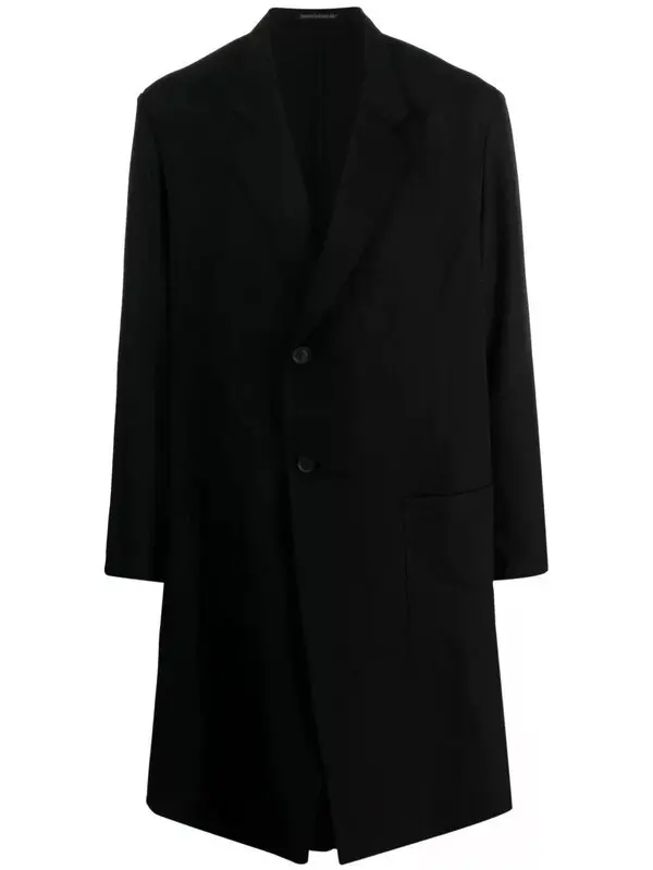 Yohji Yamamoto Single-breasted Wool Coat