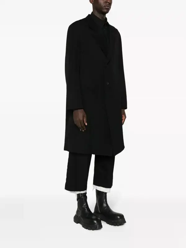 Yohji Yamamoto Single-breasted Wool Coat