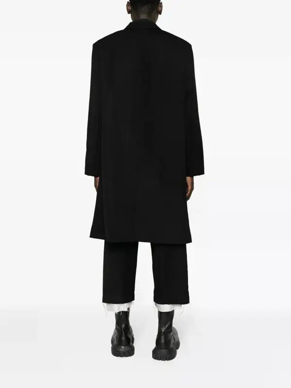 Yohji Yamamoto Single-breasted Wool Coat