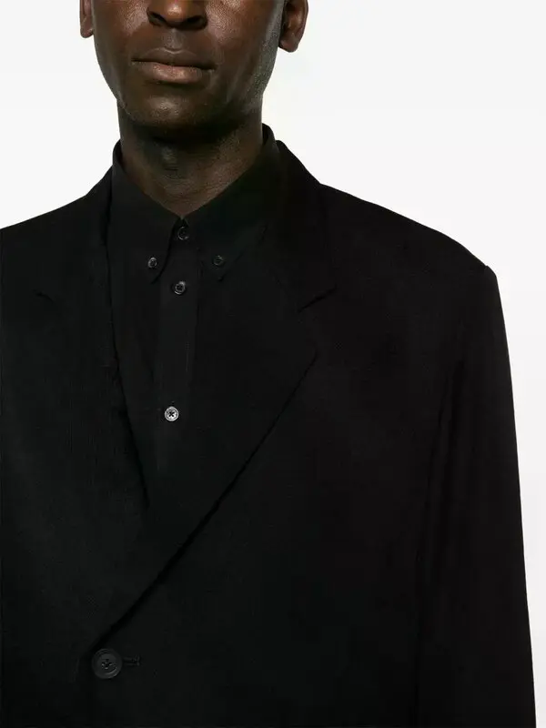 Yohji Yamamoto Single-breasted Wool Coat