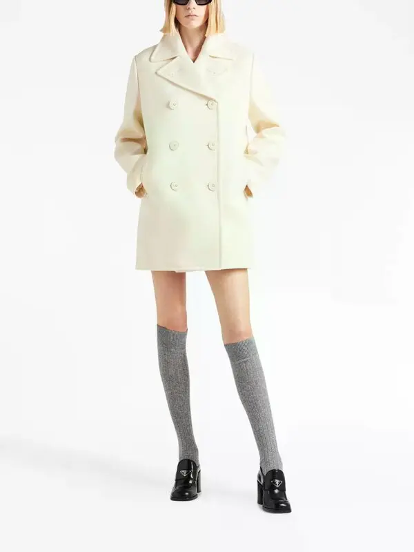 Prada Double-breasted Wool Pea Coat