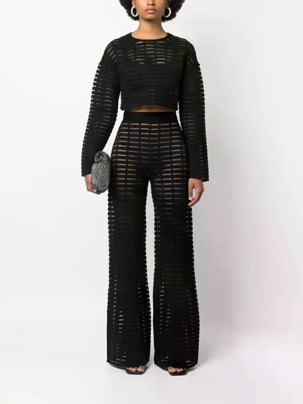 GENNY High-waisted Sheer Trousers