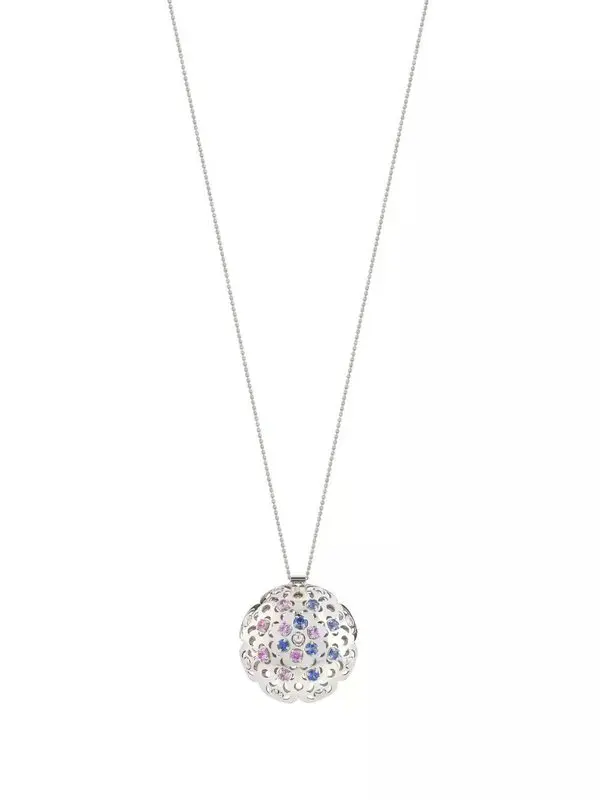 OFFICINA BERNARDI 18kt White Gold Damasco Sapphire Necklace - Silver
