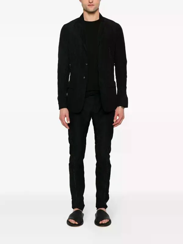 Masnada Single-breasted Blazer With Contrast Stitching