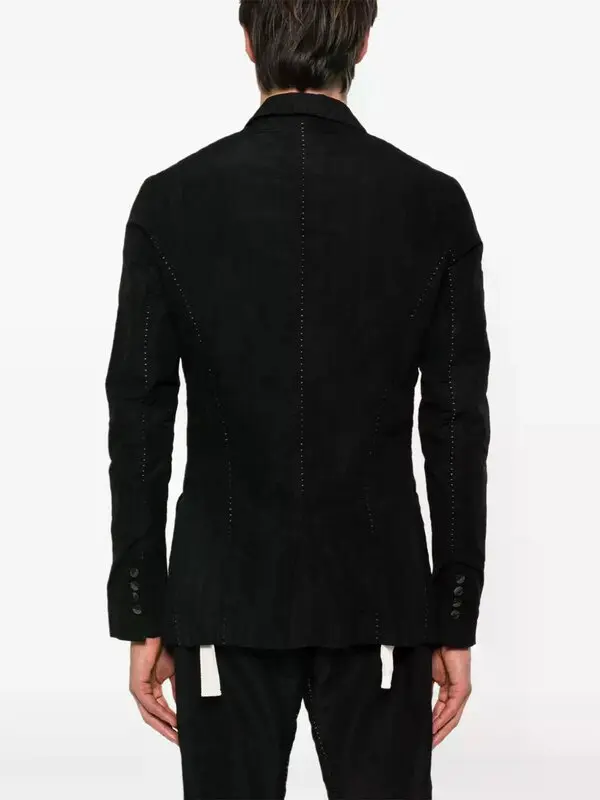 Masnada Single-breasted Blazer With Contrast Stitching