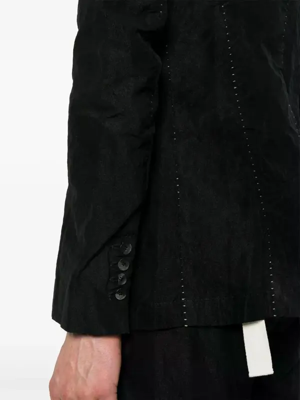Masnada Single-breasted Blazer With Contrast Stitching
