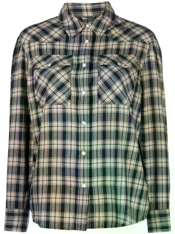 Woolrich Plaid-check Long-sleeve Flannel Shirt