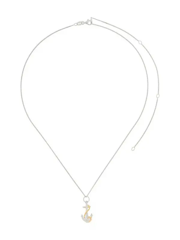 TRUE ROCKS Anchor Pendant Necklace - Silver