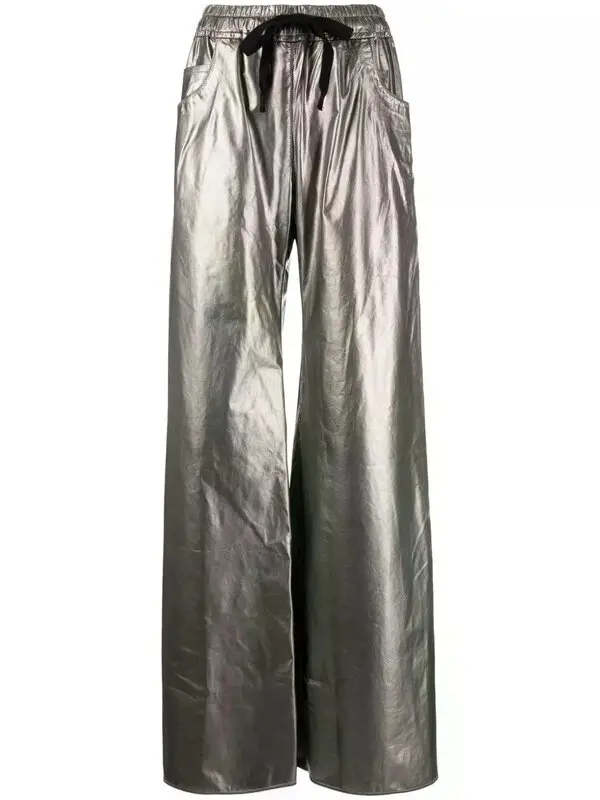 ISAAC SELLAM EXPERIENCE Metallic Finish Wide Leg Trousers