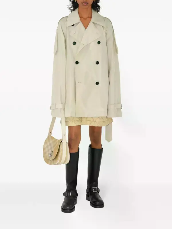 Burberry Short Silk Trench Coat