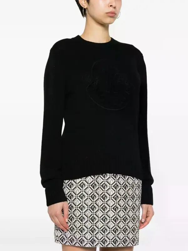 Moncler Embroidered-logo Crew-neck Jumper