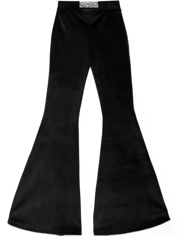Gcds Velvet Trousers With Rhinestone Embellishments