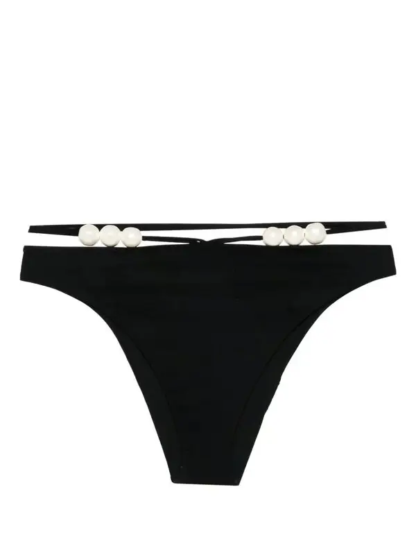 Magda Butrym Pearl-strap Bikini Bottom - Black