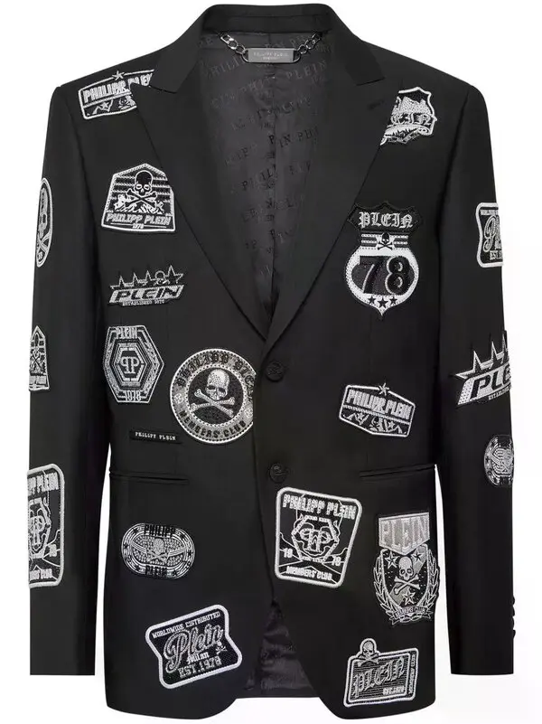 Philipp Plein Patches Blazer - Black
