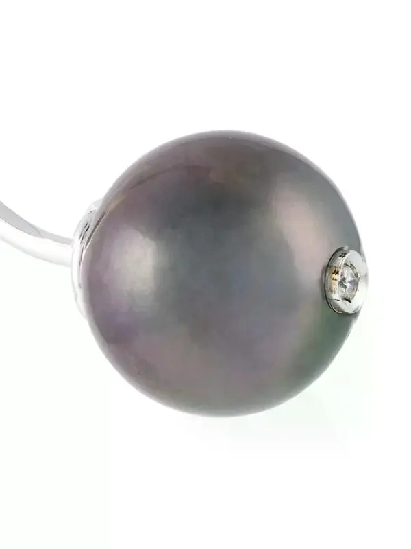 Delfina Delettrez 18kt White Gold 'pearl Piercing' Diamond Single Earring