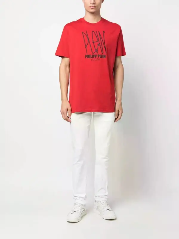 Philipp Plein Skull Short-sleeved T-shirt - Red