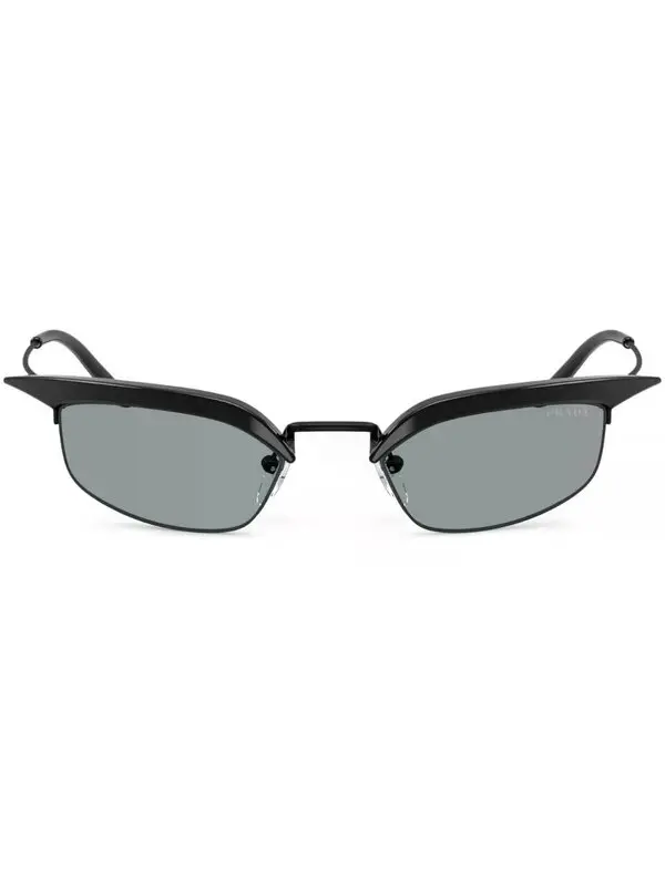 Prada Geometric-frame Sunglasses - Black