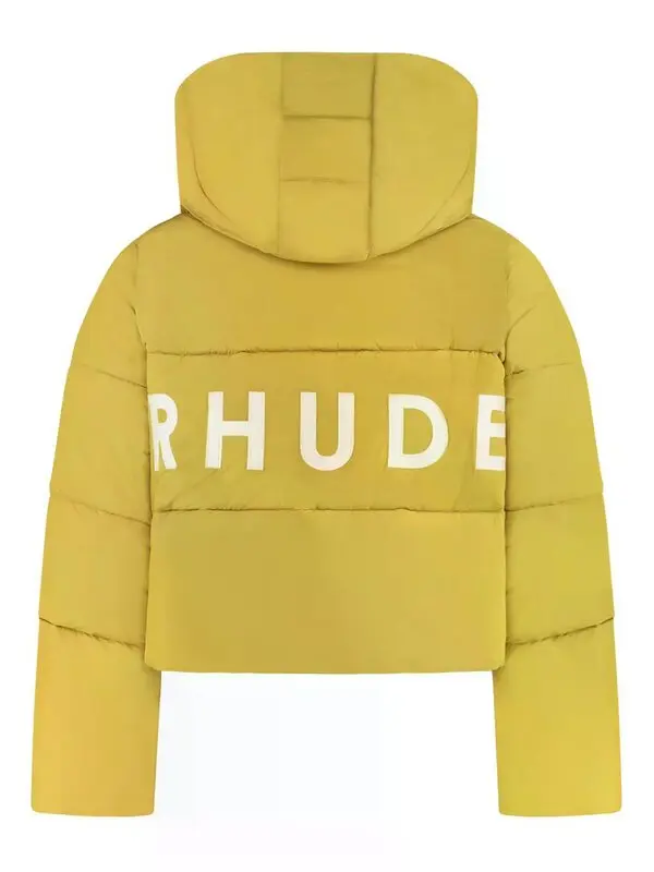 Rhude Hooded Padded Jacket - Yellow