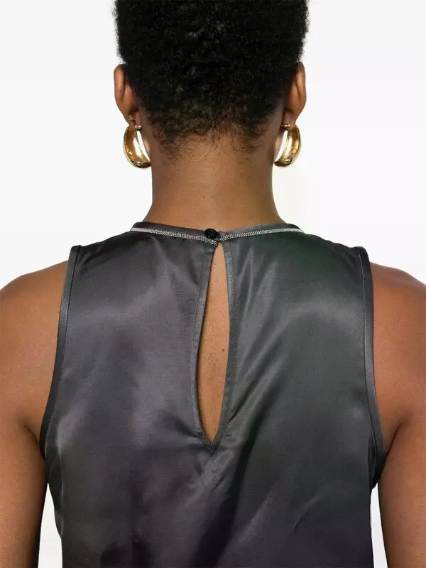 Peserico Beaded Trim-detail Top