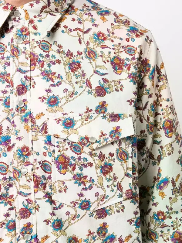MARANT Floral-print Cotton Shirt Jacket