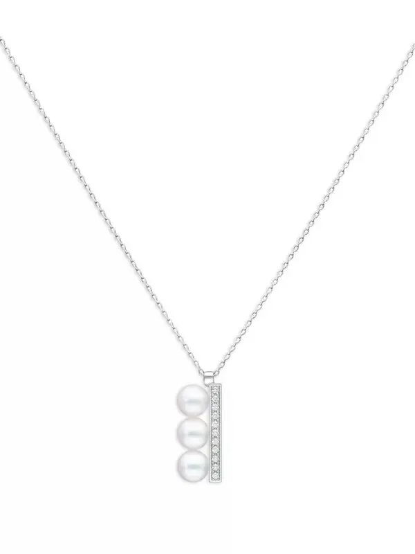 TASAKI 18kt White Gold Balance Plus Neo Diamond Pavé Necklace - Silver