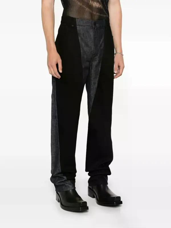 MUGLER Bi-color Straight-leg Jeans