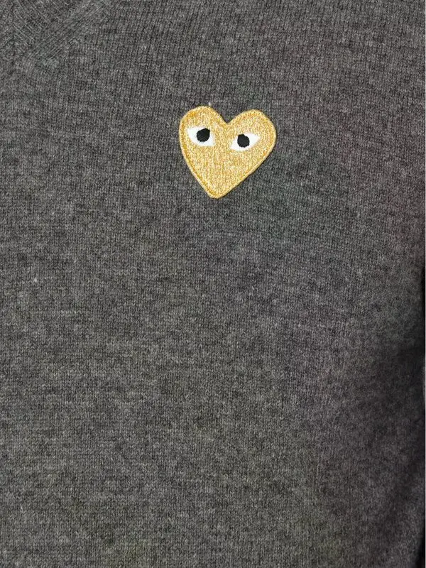 Play Comme Des Garcon Embroidered Heart Jumper